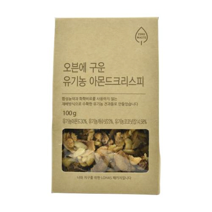 Zero 유기농 오븐에구운 아몬드크리스피 100g 배민 장보기∙쇼핑