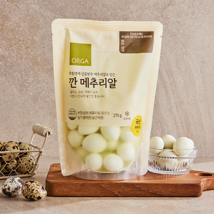 ORGA 깐 메추리알 270g | 배민스토어